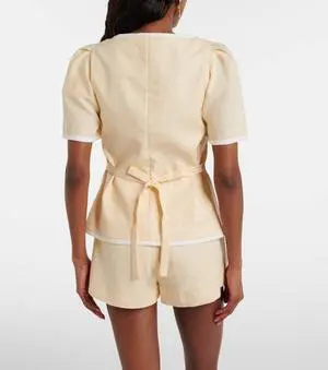 Faithfull The Brand Madeleine Belted Linen Top
