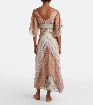 Missoni Lame" V-neck Midi Dress