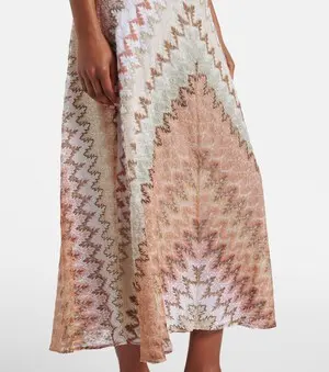 Missoni Lame" V-neck Midi Dress