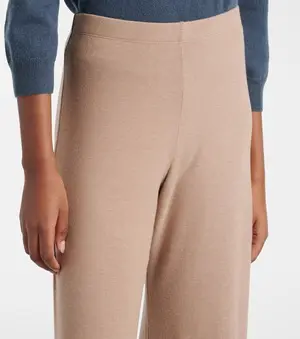 LESET Lauren Jersey Wide-leg Pants