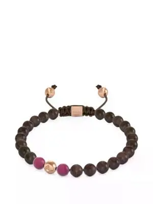 SHAMBALLA JEWELS Beaded Ruby And Diamond Bracelet - Brown