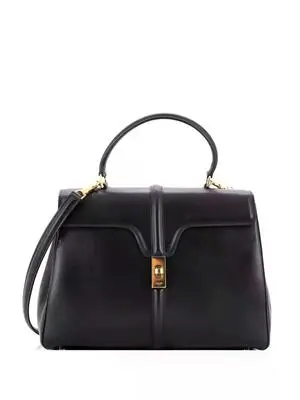 Celine 16 Top Handle Medium Satchel - Black