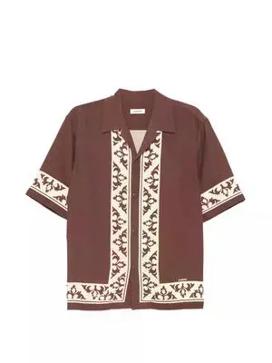Sandro Loose-fit Contrast Print Shirt