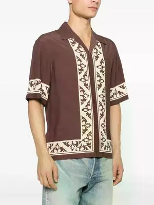 Sandro Loose-fit Contrast Print Shirt