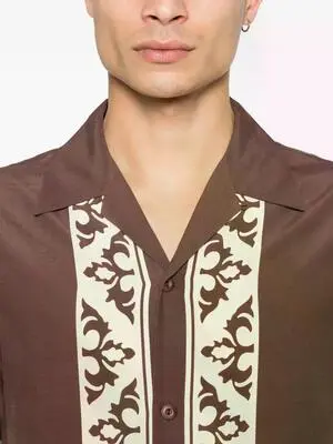Sandro Loose-fit Contrast Print Shirt