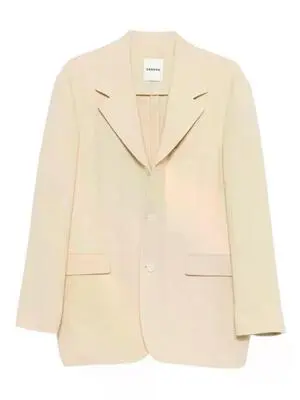Sandro Buttoned Blazer - Neutrals
