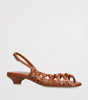 Chloé Estra Braided Leather Slingback Sandals