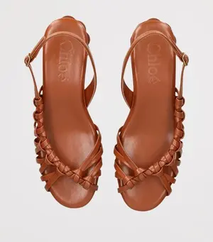 Chloé Estra Braided Leather Slingback Sandals