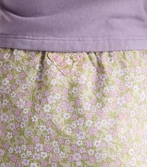 Prada Re-nylon Floral Midi Skirt With Lace Trims - Pink