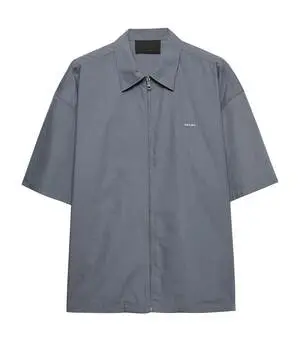 Prada Technical-cotton-blend Shirt - Grey