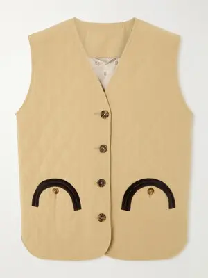 BLAZÉ MILANO Quilted Cotton Vest - Neutrals