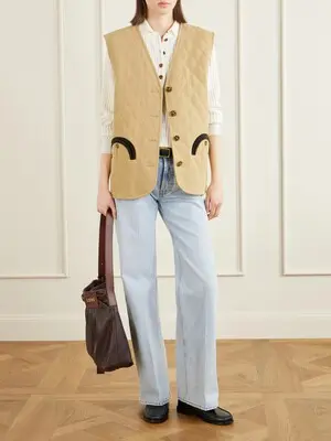 BLAZÉ MILANO Quilted Cotton Vest - Neutrals