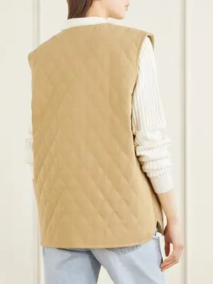 BLAZÉ MILANO Quilted Cotton Vest - Neutrals