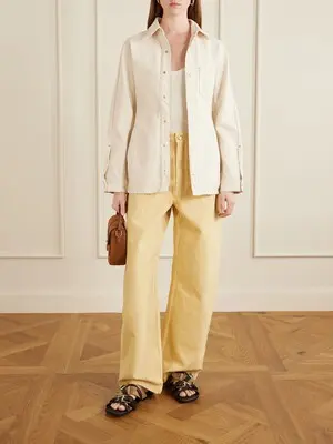Ossou Cinch Cotton-drill Shirt - Neutrals