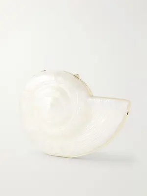 Simkhai Marion Shell Clutch - Neutrals
