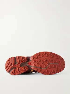SALOMON Xt-whisper Tpu And Suede-trimmed Mesh Sneakers - Red