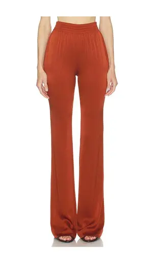 Atlein High Waist Bootcut Trousers - Rust