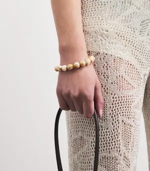 Anni Lu Gold-plated Beaded Mother-of-pearl Bracelet