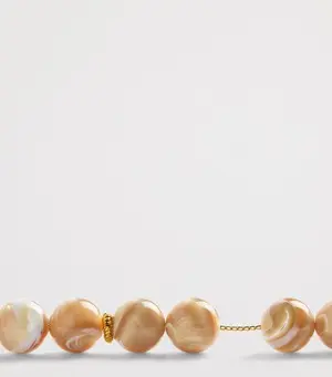 Anni Lu Gold-plated Beaded Mother-of-pearl Bracelet