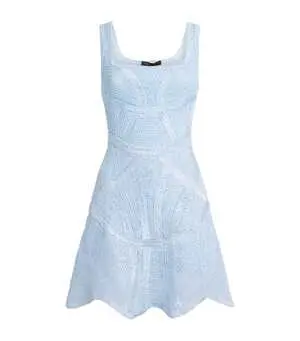 Maje Crochet Mini Dress - Blue