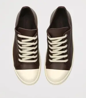 Rick Owens Classic Low-top Leather Sneakers - Brown
