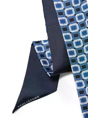 Tagliatore Foulard Geometric-print Scarf - Blue