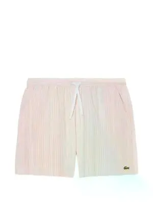 Lacoste Striped Swim Shorts - Pink