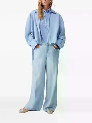 Liu Jo Bejewelled Bomber Jacket - Blue
