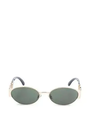 Versace Oval Frame Sunglasses - Gold