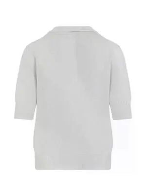 Studio Nicholson Ribbed-knit Polo Shirt - Grey
