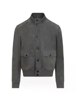 Zegna Buttoned Leather Jacket