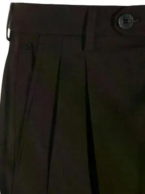 GTA Button-fastening Pleated Cotton Trousers
