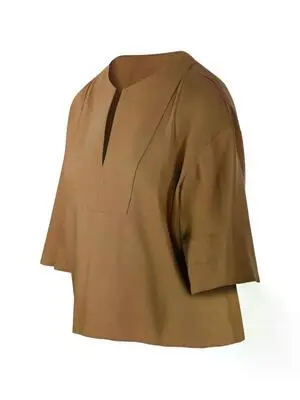 Max Mara V-neck Short-sleeve Top - Neutrals