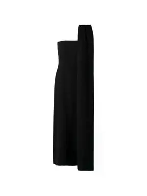 THE ROW Asymmetric Draped Dress - Black