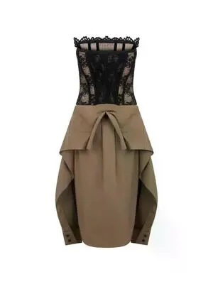 Giuseppe Di Morabito Lace-detail Buttoned Dress