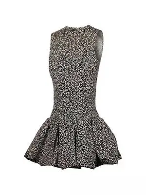 Valentino Garavani Animal Print Flared Mini Dress - Neutrals