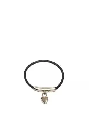 Hermès Leather Cadena Heart Charm Bracelet