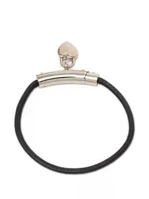 Hermès Leather Cadena Heart Charm Bracelet