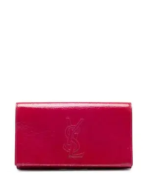 Saint Laurent Large Textured Patent Belle De Jour Clutch Bag
