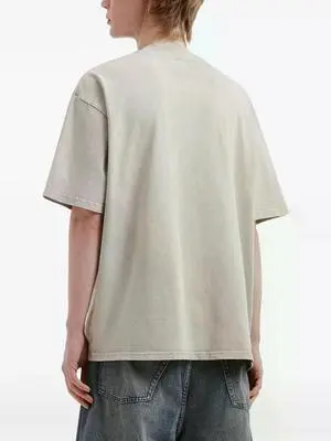Izzue Embossed-graphic T-shirt - Neutrals