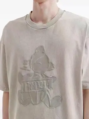 Izzue Embossed-graphic T-shirt - Neutrals