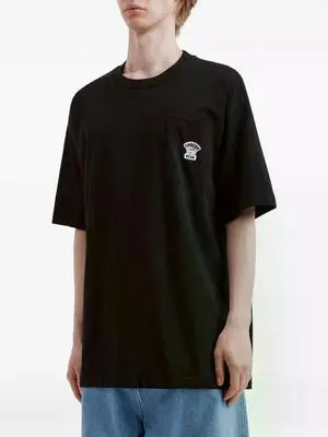 CHOCOOLATE Bear-patch T-shirt - Black