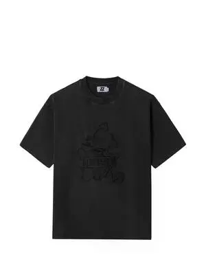 Izzue Embossed-graphic T-shirt - Black