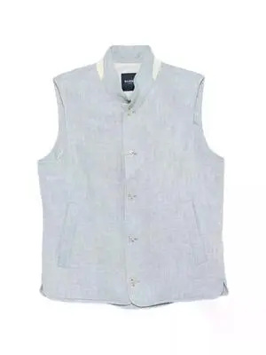BARBA NAPOLI Orion Button-up Gilet - Blue