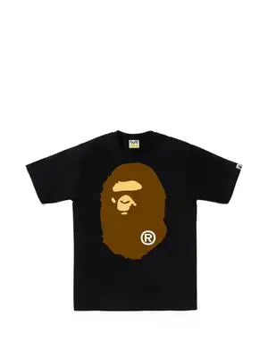 A BATHING APE Big Ape Head Cotton T-shirt Black