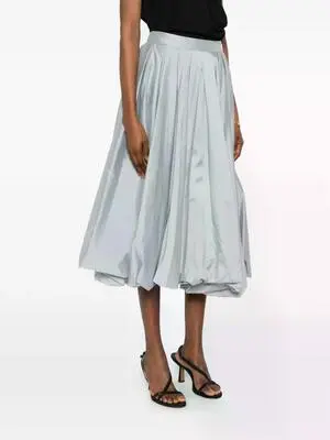 CURIEL A-line Midi Skirt - Blue
