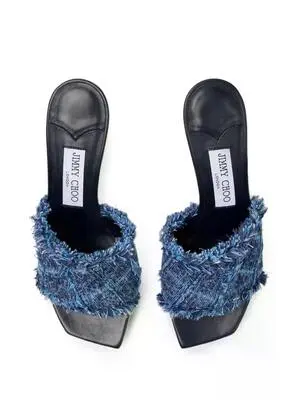 JIMMY CHOO Alexia 70 Denim Mules
