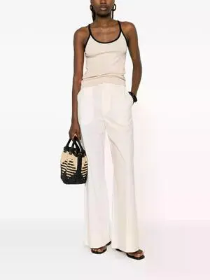 TWINSET Wide Leg Trousers With Zip Fastening Pockets