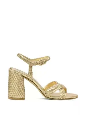 STUART WEITZMAN Alyssa Interwoven High Block Heel Sandals