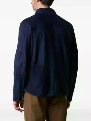 Brooks Brothers Button-up Suede Shirt Jacket - Blue